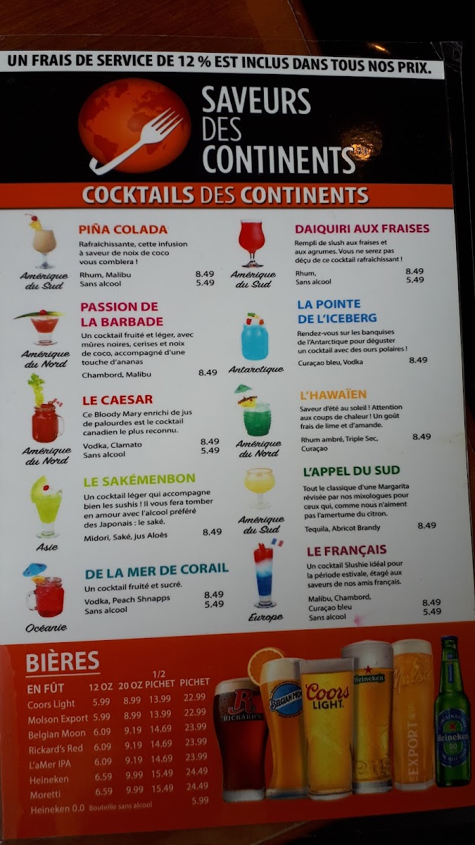 Buffet Des Continents - Trois-Rivières Menu | Featured Dishes
