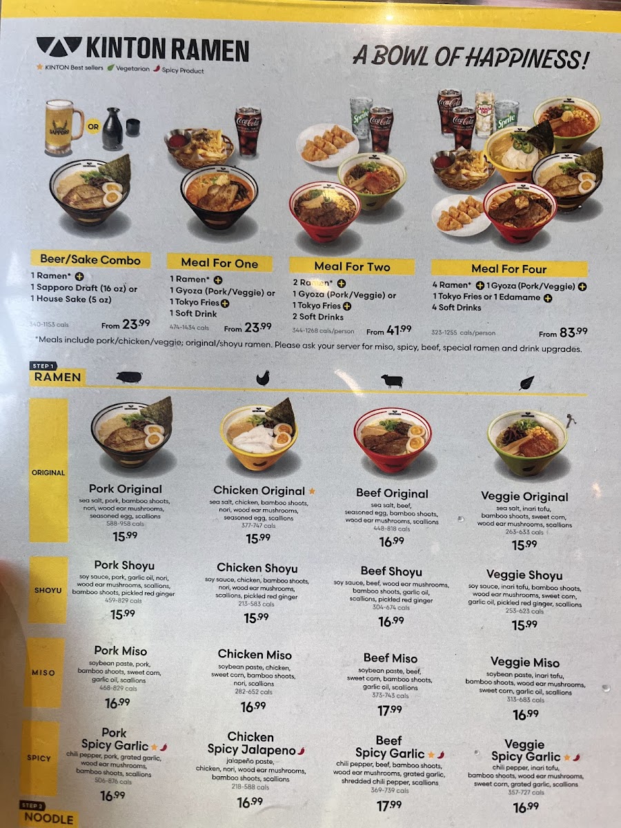 Kinton Ramen Kennedy Commons Menu | Spicy Garlic & Donburi